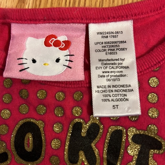 Hello Kitty | Shirts & Tops | Hello Kitty Toddler Shirt 5t | Poshmark